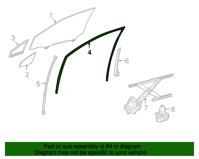 2016-2022 Lexus Run Weather-Strip 68151-0E070 | OEM Parts Online