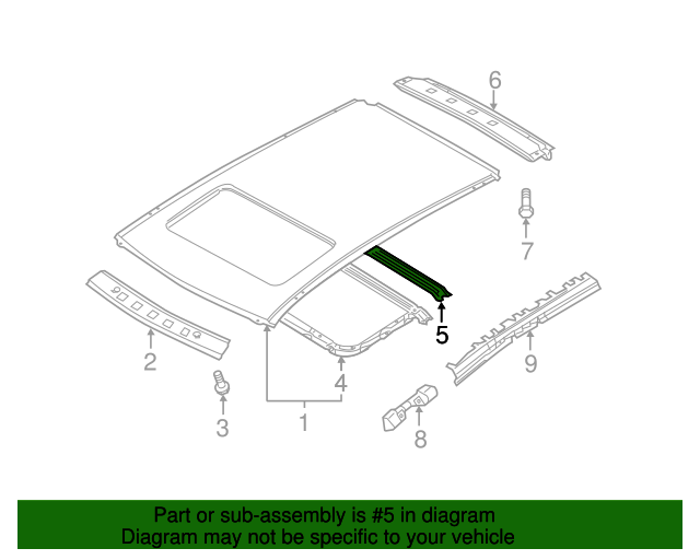 73262-1KA0A - Roof Bow 2011-2017 Nissan Juke | Nissan Parts ...