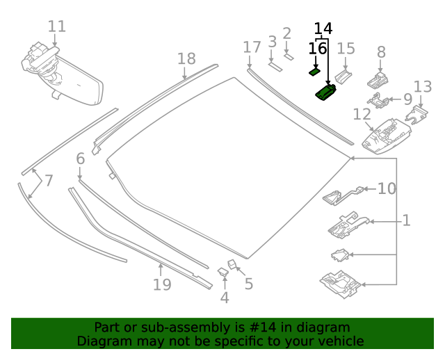 89941-30040 - Rain Sensor - 2021-2022 Toyota | OEM Genuine Toyota Parts