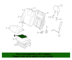 2012-2021 Subaru Seat Cushion Heater 64111FJ010 | OEM Parts Online