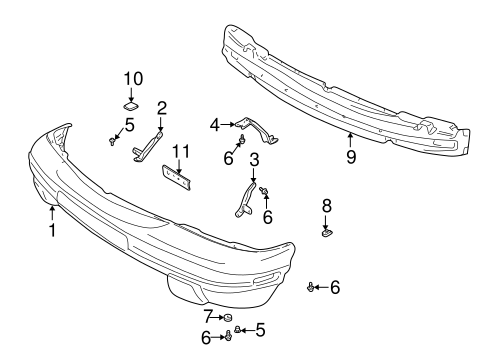 Bumper & Components - Front for 2001 Chevrolet Tracker | TascaParts.com