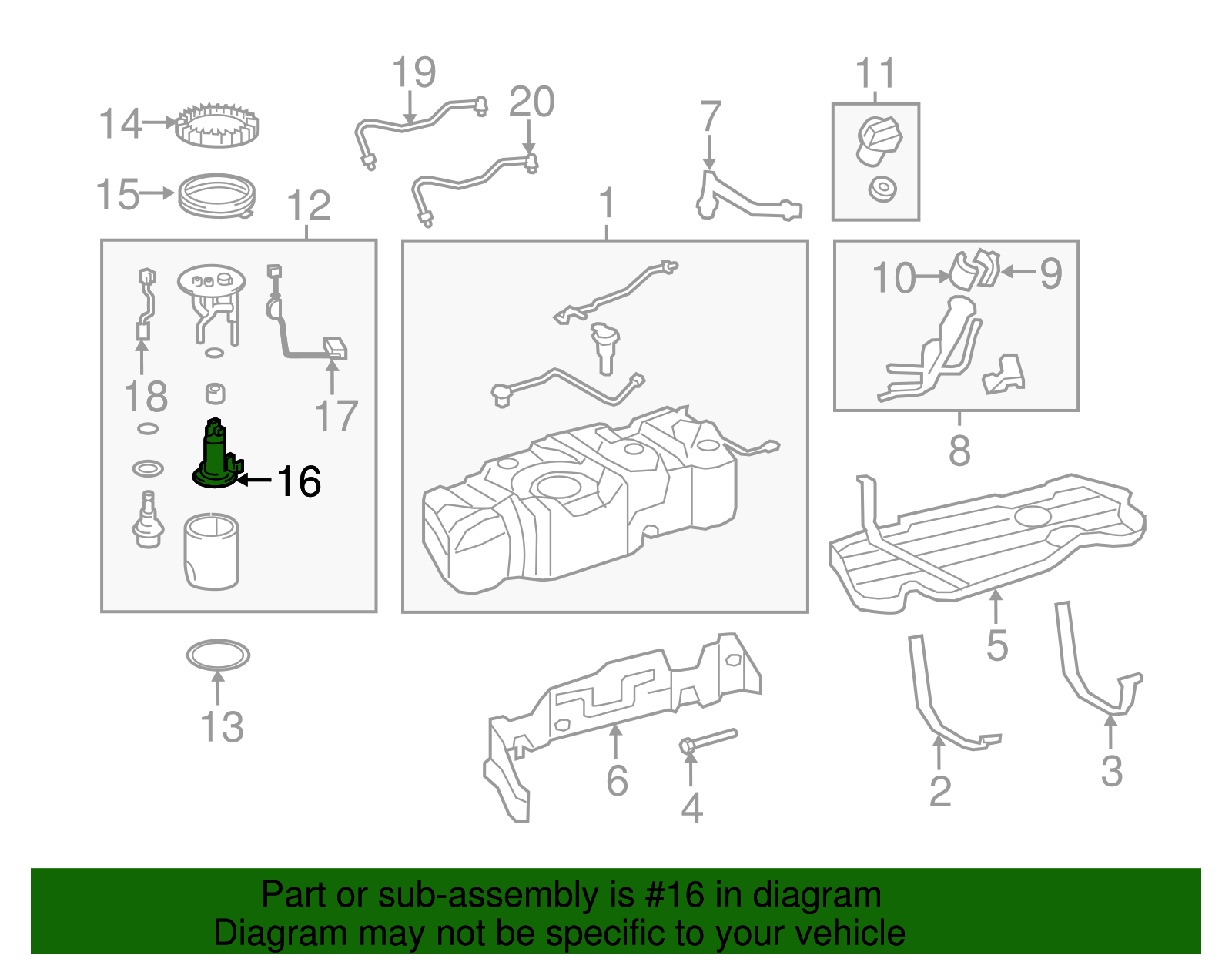 2007-2022 Toyota Fuel Pump 23220-0S011 | Toyota Parts Center