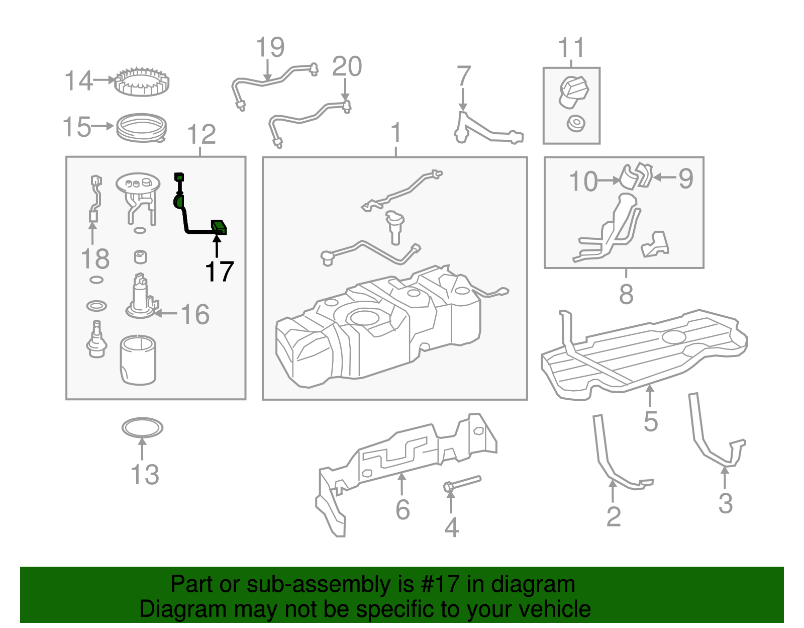 2011-2019 Toyota 2011-2019 Toyota - Fuel Sender Unit 83320-0C040 ...