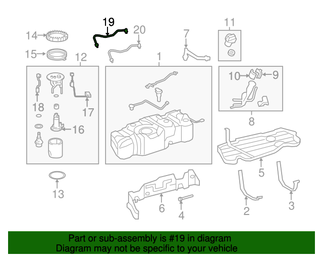 2007-2022 Toyota Fuel Hose 77209-0C110 | OEM Parts Online