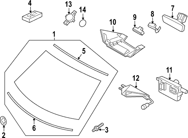 2021-2024 Porsche Cayenne Windshield 9Y0-845-011-CD | OEM Parts Online