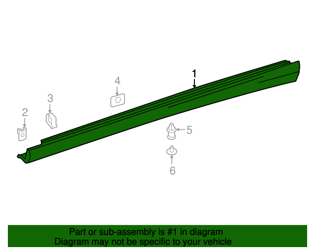 242-698-02-54-9999 - Rocker Molding 2015-2017 Mercedes-Benz | Mercedes ...