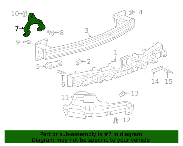 2020-2024 Cadillac XT6 Rear Passenger Side Bumper Lower Fascia Bracket ...
