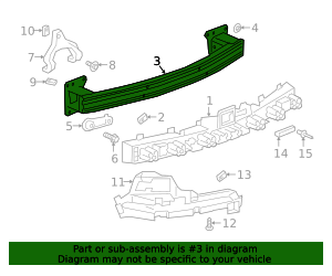 84931851 - Rear Bumper Impact Bar 2020-2023 Cadillac XT6 | Chevrolet ...