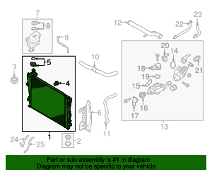 25310-F6100 - Radiator Assembly 2017-2020 Kia Cadenza | Kia.Parts Store