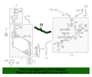 2017-2020 Kia Cadenza Upper Hose 25414 F6100 | TascaParts.com