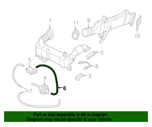 11657796879 - 2009-2013 BMW X5 Vacuum Hose (11-65-7-796-879) | BMW of ...