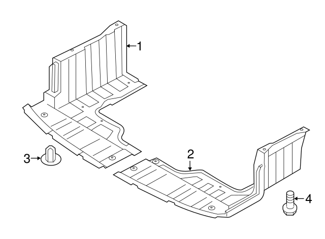 29130-1W000 - Under Cover 2012-2015 Kia Rio | Kia.Parts Store
