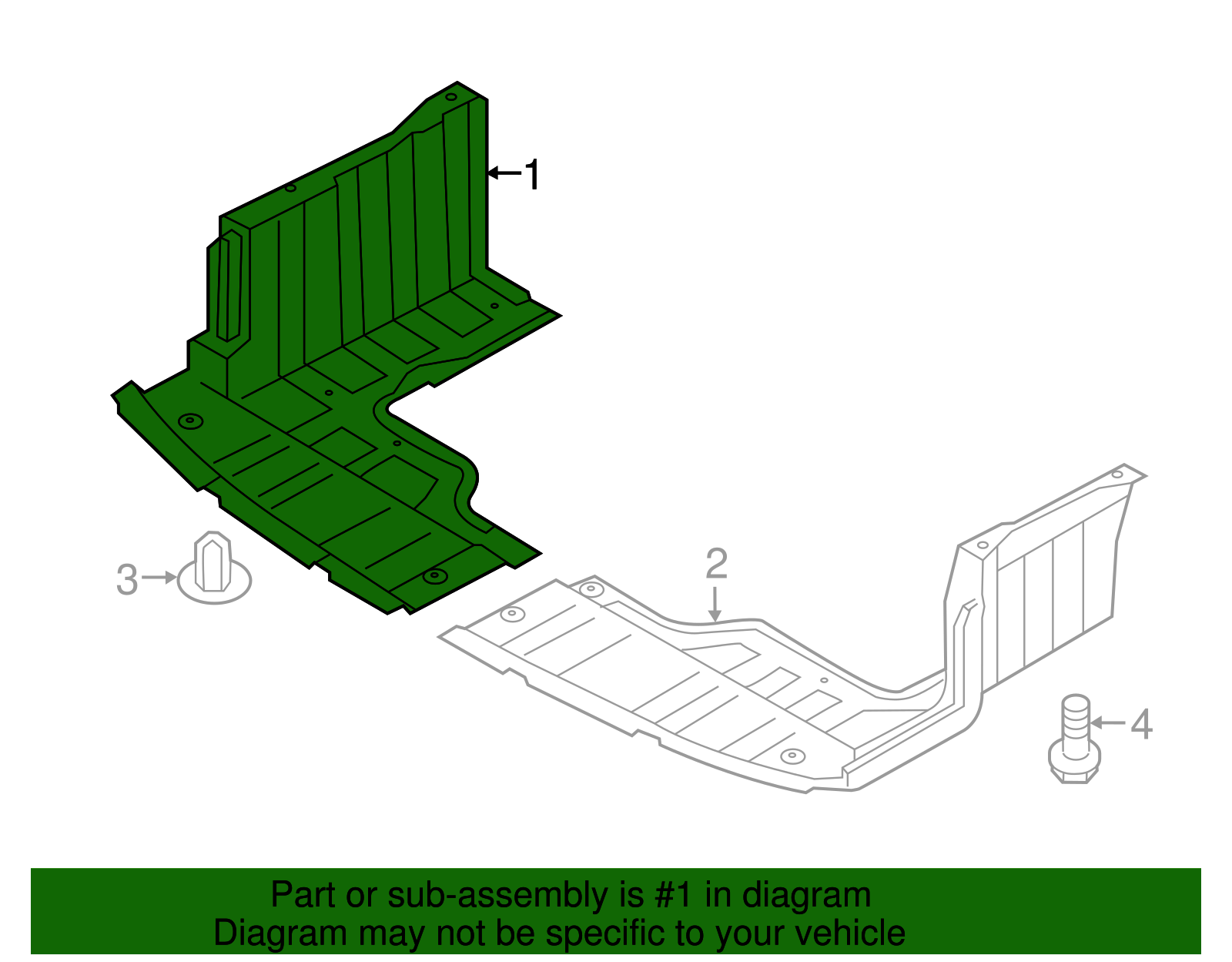 29120-1W000 - Under Cover 2012-2013 Kia Rio | Kia.Parts Store