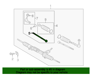 2005-2016 Land Rover Inner Tie Rod QFK500010 | OEM Parts Online
