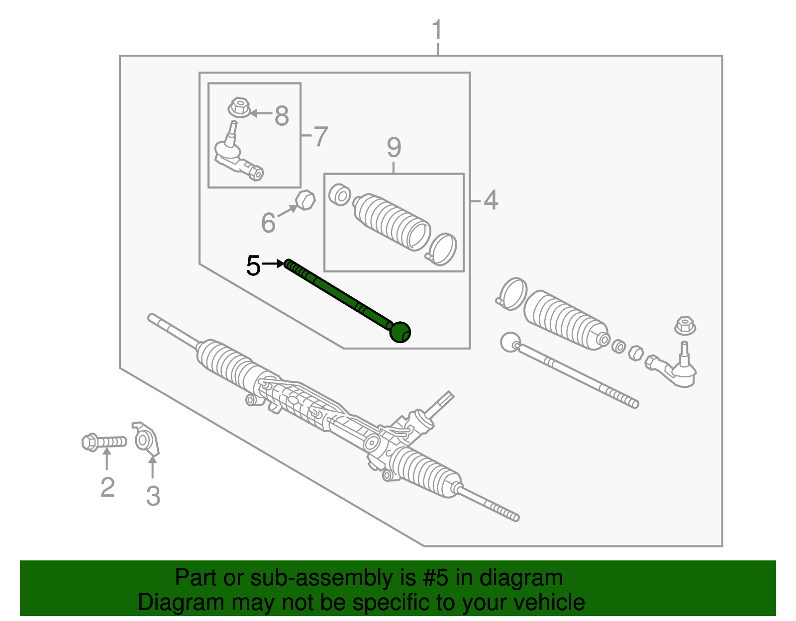 2005-2016 Land Rover Inner Tie Rod QFK500010 | JaguarParts.com