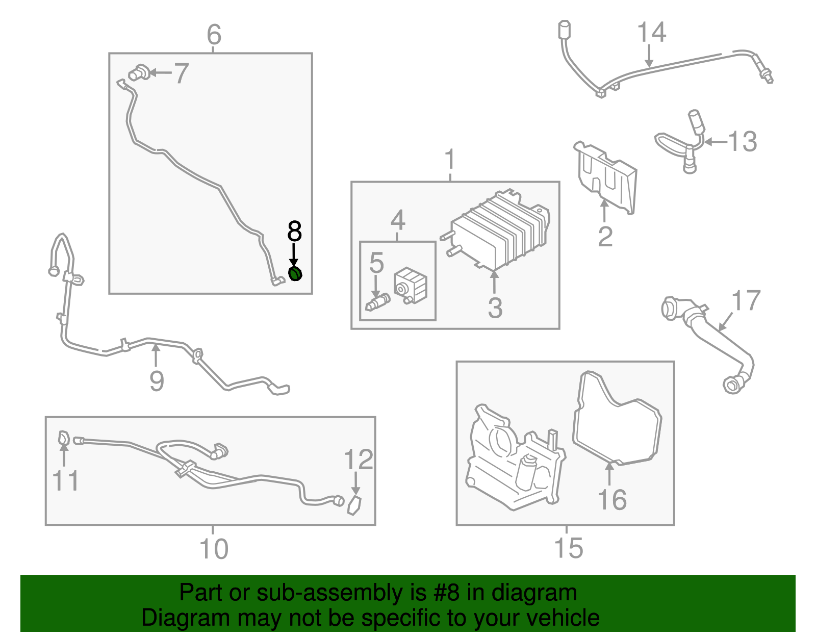 Ford Dealership 2013-2019 Ford Escape Vapor Hose Retainer Clip CV6Z ...