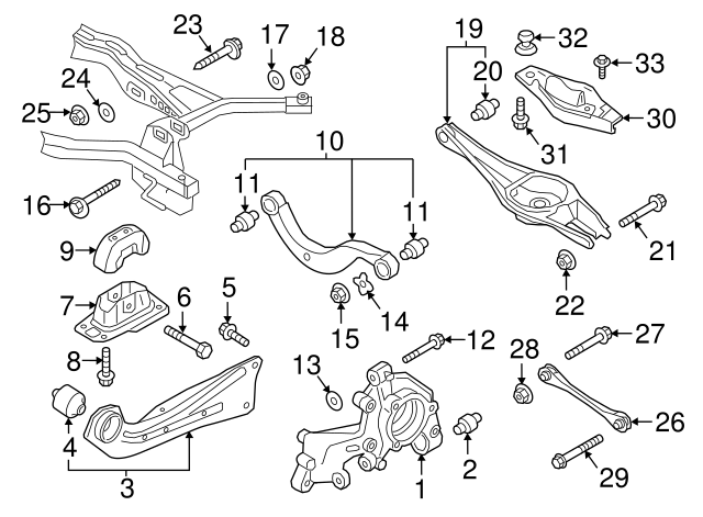 2006-2024 Audi Lower Control Arm Adjust Bolt WHT-000-228 | OEM Parts Online