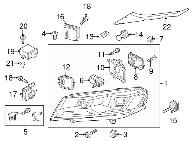 2015-2017 Volkswagen Touareg Headlamp Assembly 7P0-941-754 | QuirkParts