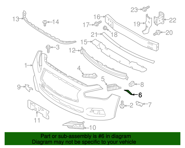 2014-2020 Infiniti Q50 Bumper Cover Side Bracket 62223-4GA0A | OEM ...