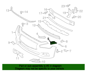 2014-2020 Infiniti Q50 Bumper Cover Stiffener 62059-4GA0A | OEM Parts ...