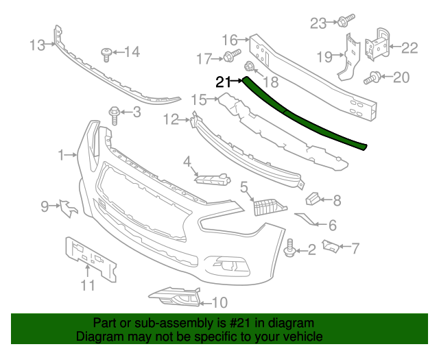 62658-4GA0A - Lower Reinforced 2014-2020 Infiniti | Infiniti Wholesale ...