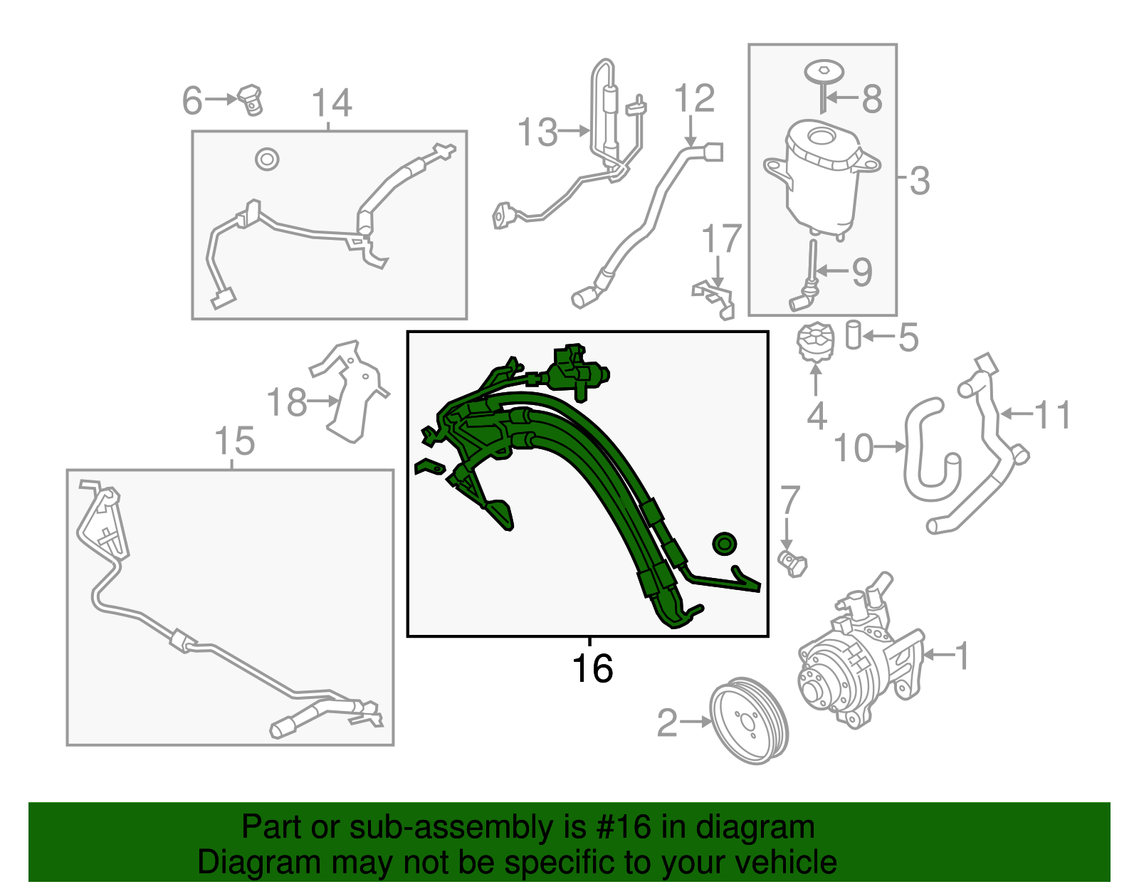 2011-2019 BMW Power Steering Pressure Hose 32416853947 | OEM Parts Online