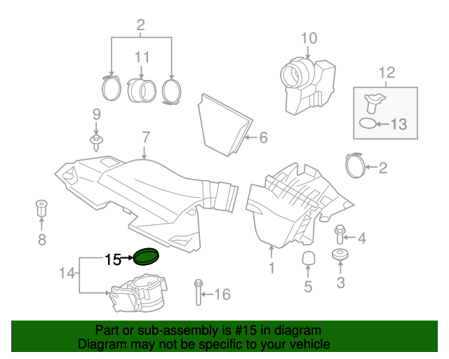 13547582931 - 2009-2021 BMW Fuel Injection Throttle Body Mounting ...