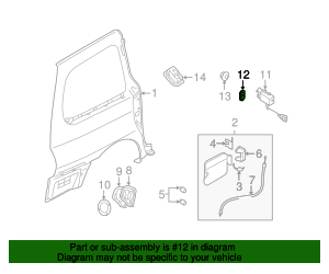 2004-2005 Kia Sedona Fuel Filler Door Lock Actuator Seal 0K9A0-42450A ...