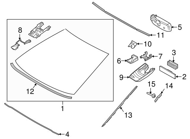56101-06B10 - Windshield - 2018 Toyota Camry | OEM Genuine Toyota Parts