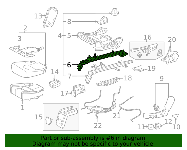 72190-0E110 - Seat Track 2020-2022 Toyota Highlander | AutoNationParts.com