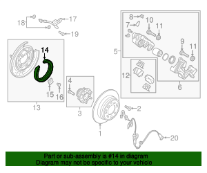 Genuine Park Brake Shoes for 2015-2019 Hyundai Sonata | Part# 58305 ...