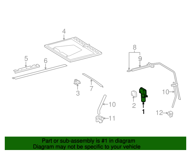 463-780-00-07 - Sunroof Motor 2002-2018 Mercedes-Benz | AutoNationParts.com