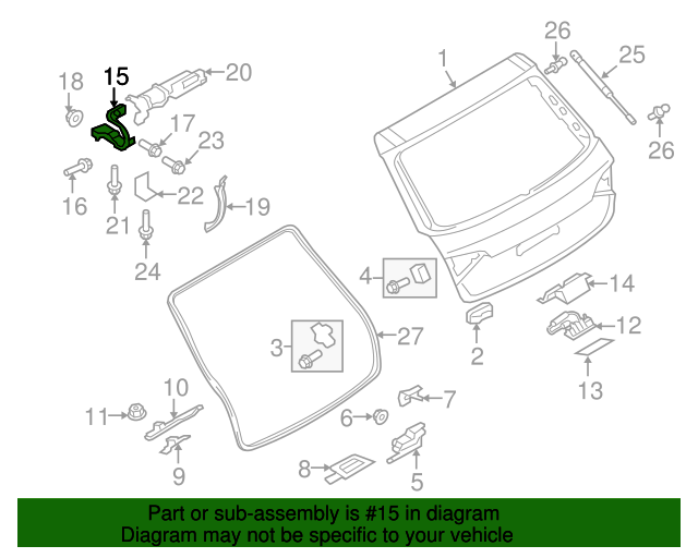 2009-2016 Audi Lift-Gate Hinge 8K9-827-299-A | OEM Parts Online