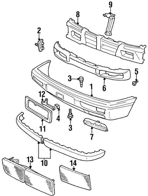 Bumper & Components - Front for 1999 Volkswagen Cabrio | VW Parts Center