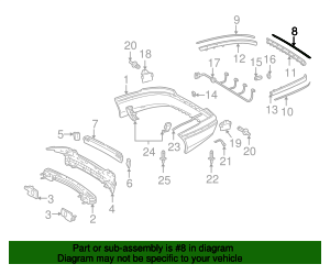 2000-2006 Mercedes-Benz Trim Molding 220-885-00-74 | MB OEM Parts