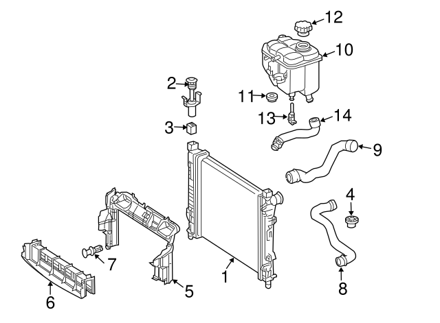 Radiator - Part #209-500-00-02 | Mercedes Parts Center