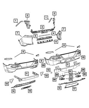 2014-2018 Jeep Cherokee Rear Fascia Strip 68188632AA | My Mopar Parts