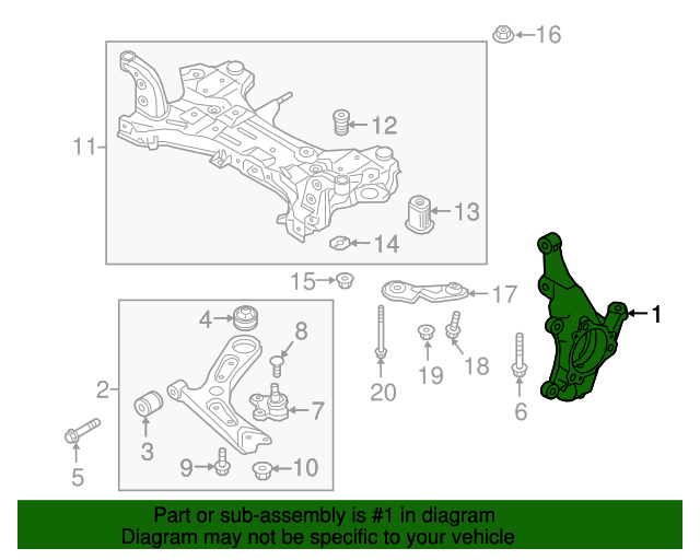 51716-F2000 - Steering Knuckle 2017-2020 Hyundai | AutoNationParts.com