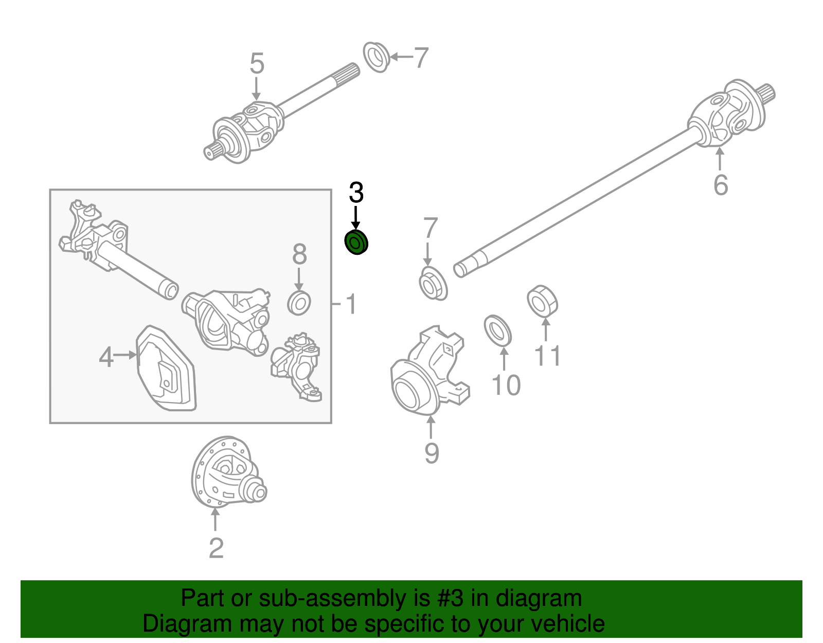 2017-2024 Ford Pinion Seal HC3Z-4676-A | Varsity Ford