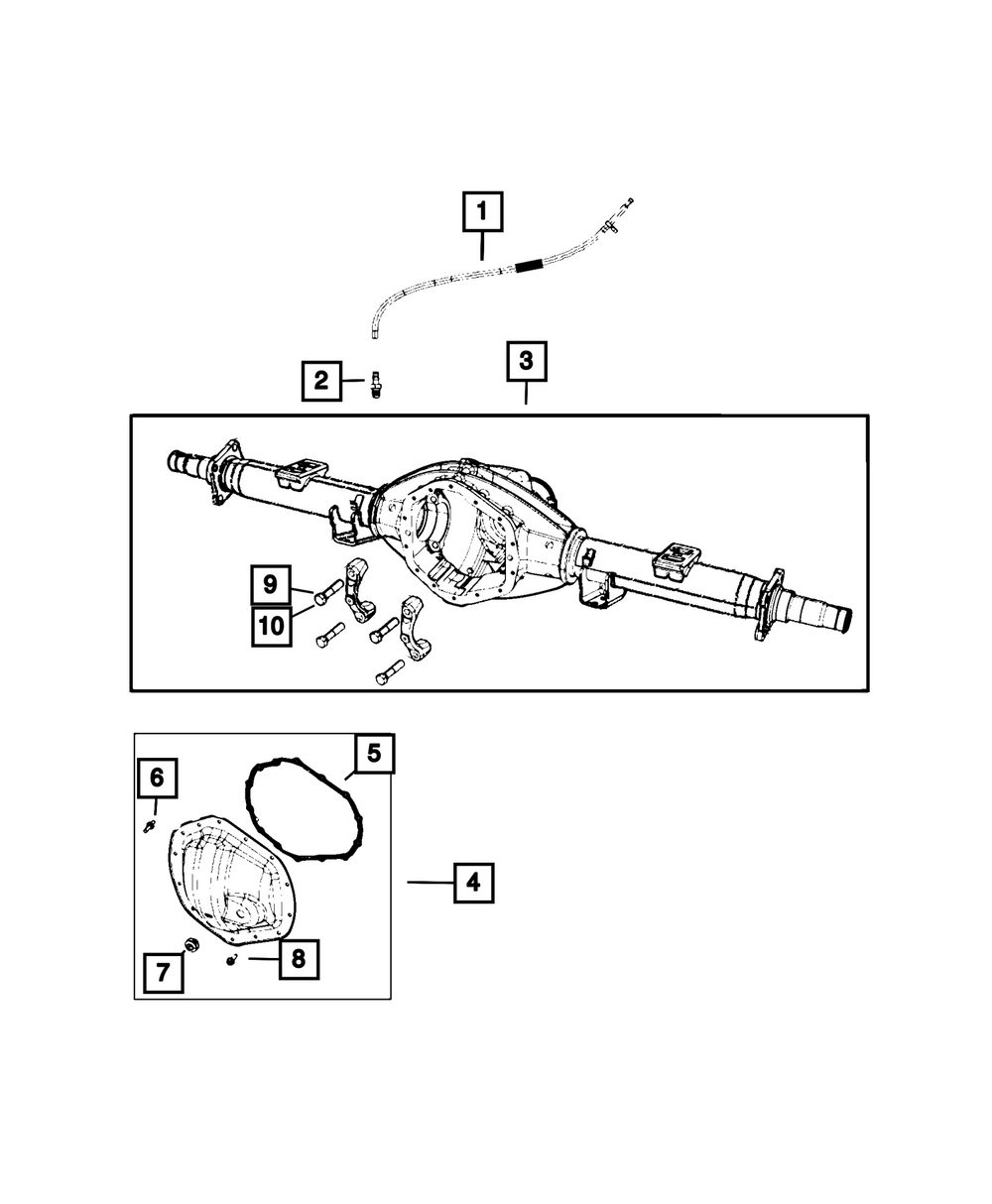 2025 Ram 3500 Rear Axle Housing 68709200AA | My Mopar Parts