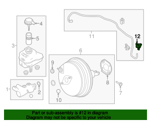 LR081631 - Power Brake Booster Vacuum Sensor - 2017-2020 Land-Rover ...
