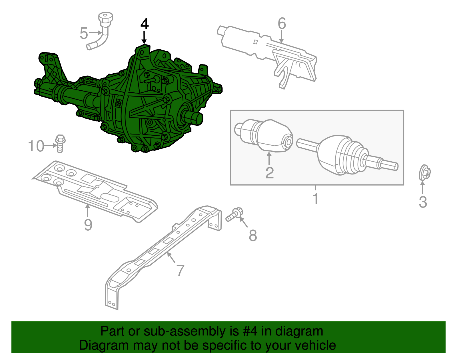 2012-2021 Ram Axle 68257421AG | Mopar Parts Canada