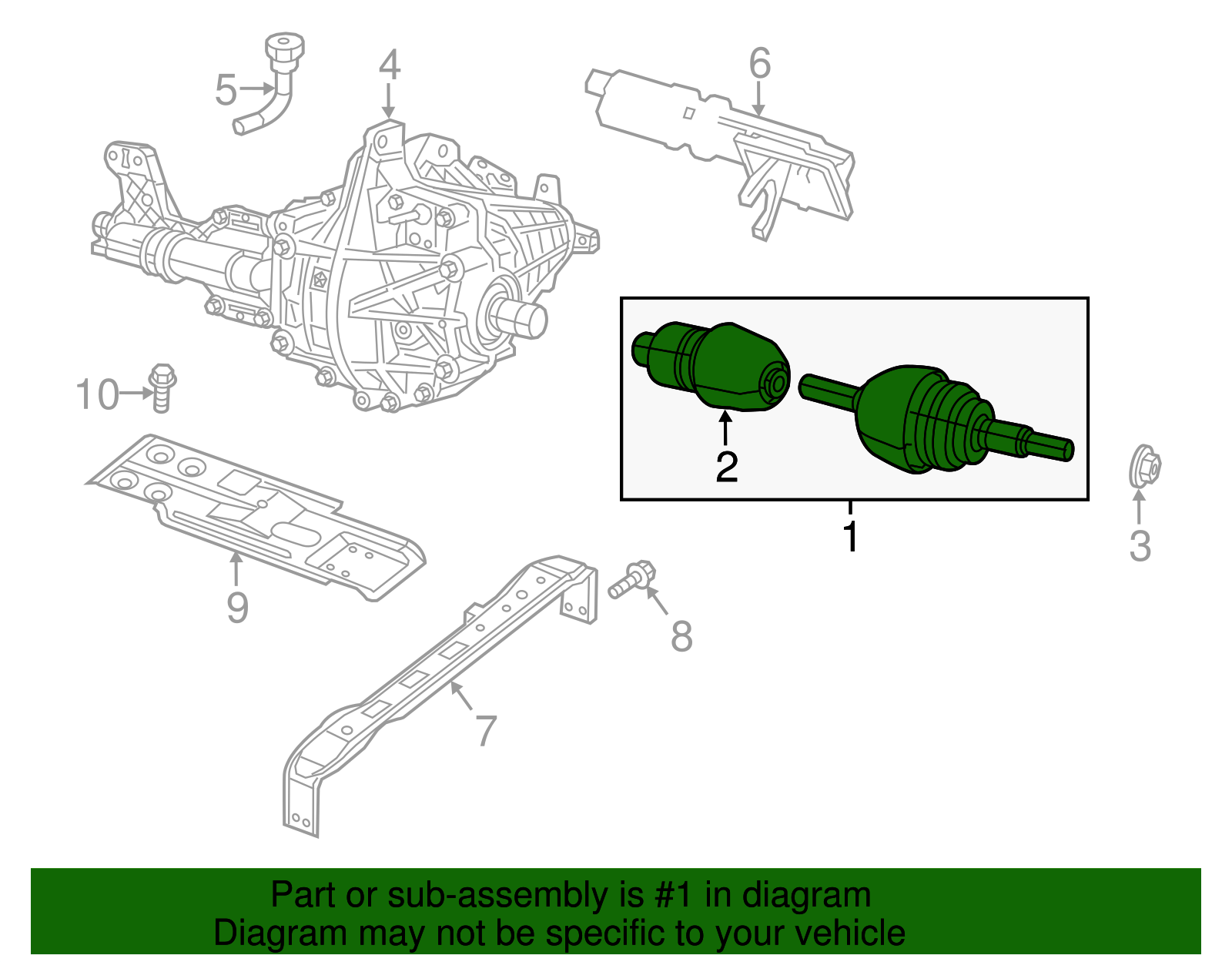 52123702AC - OEM Axle Half Shaft, Right Or Left For 2012-2021 Ram | OEM ...