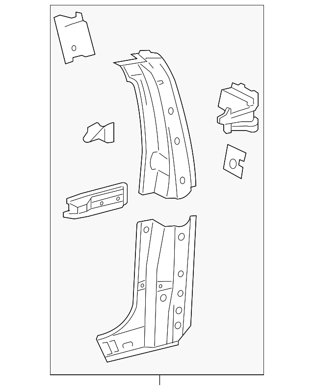 2005-2015 Toyota Tacoma Lock Pillar 61501-04903 | Toyota Parts Center