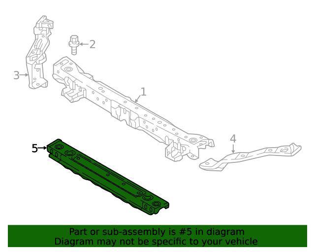 2018-2020 Mitsubishi Eclipse Cross Lower Tie Bar 5256C062 | QuirkParts