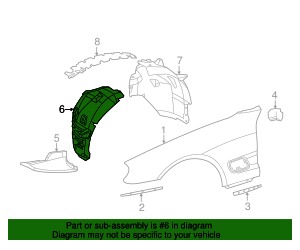 230-690-24-30 - Fender Liner 2009 Mercedes-Benz | Mercedes-Benz USA Parts