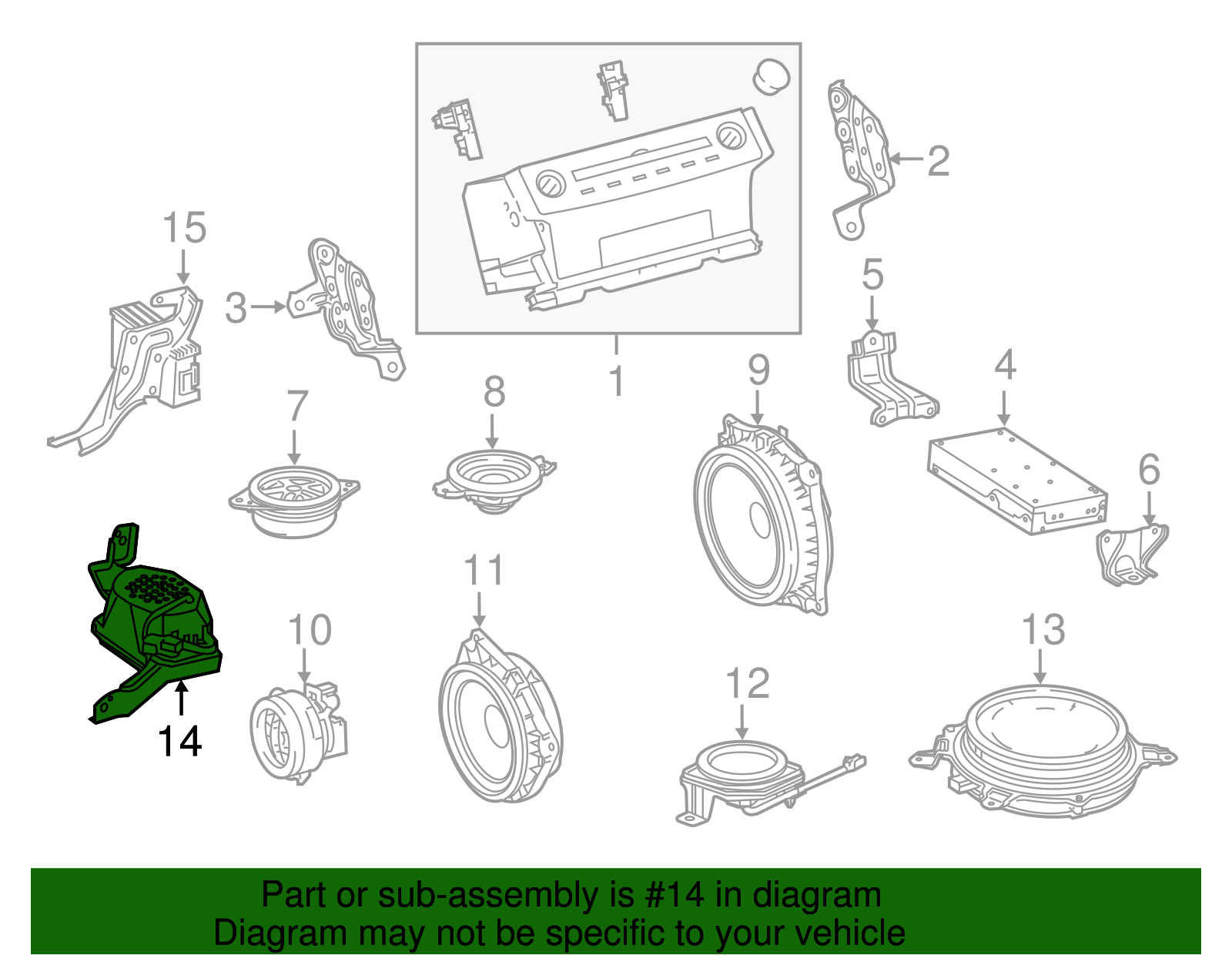 2015-2024 Lexus Speaker Box 86150-53020 | OEM Parts Online