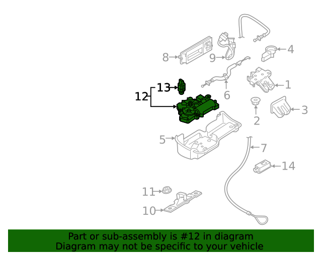 2018-2024 Audi Trunk Lock Actuator Motor 4N0-827-887 | AutoNationParts.com