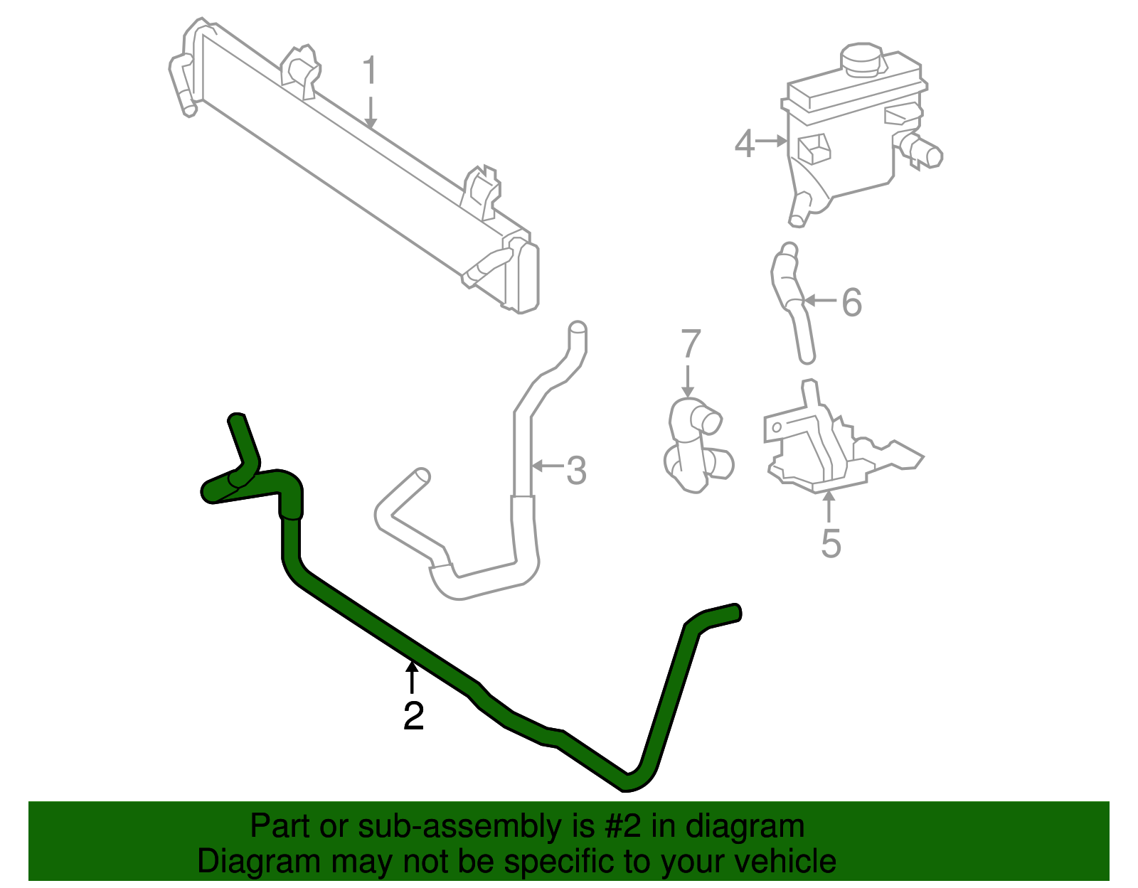 2007-2011 Toyota Camry Radiator Hose G9225-33050 | Toyota Parts Center