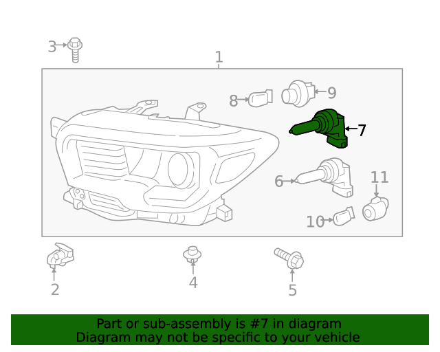 2016-2023 Toyota Tacoma High Beam Bulb 90981-13084 | Toyota Parts Center